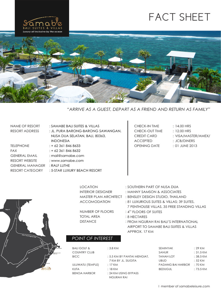 Fact Sheet Samabe | PDF | Wedding | Bride