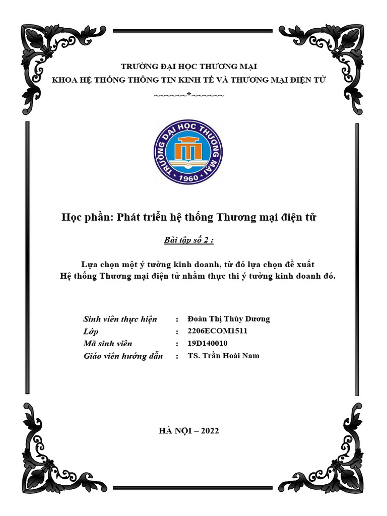 BT2 Duowngnie DoanThiThuyDuong 19D140010 | PDF