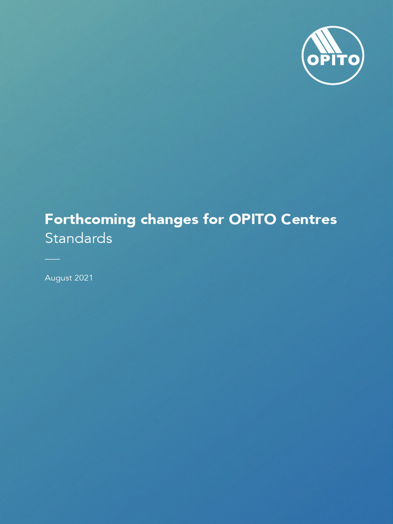 Changes For OPITO Centres Document - Standards | Download Free PDF ...