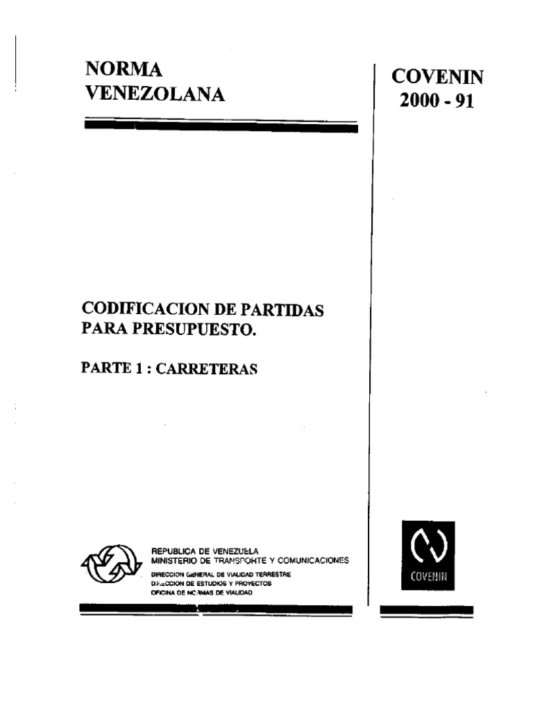 Covenin 2000-87 Carreteras 2 | PDF