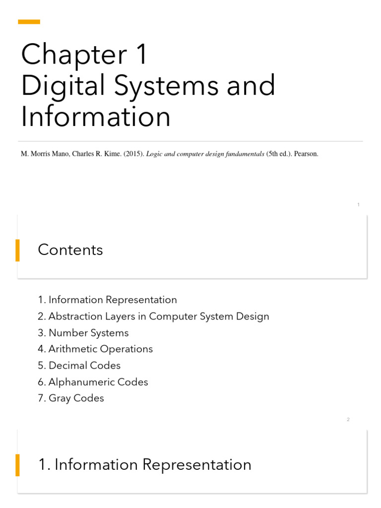 Chapter 1-DigitalSystemsInformation | PDF | Character Encoding | Subtraction