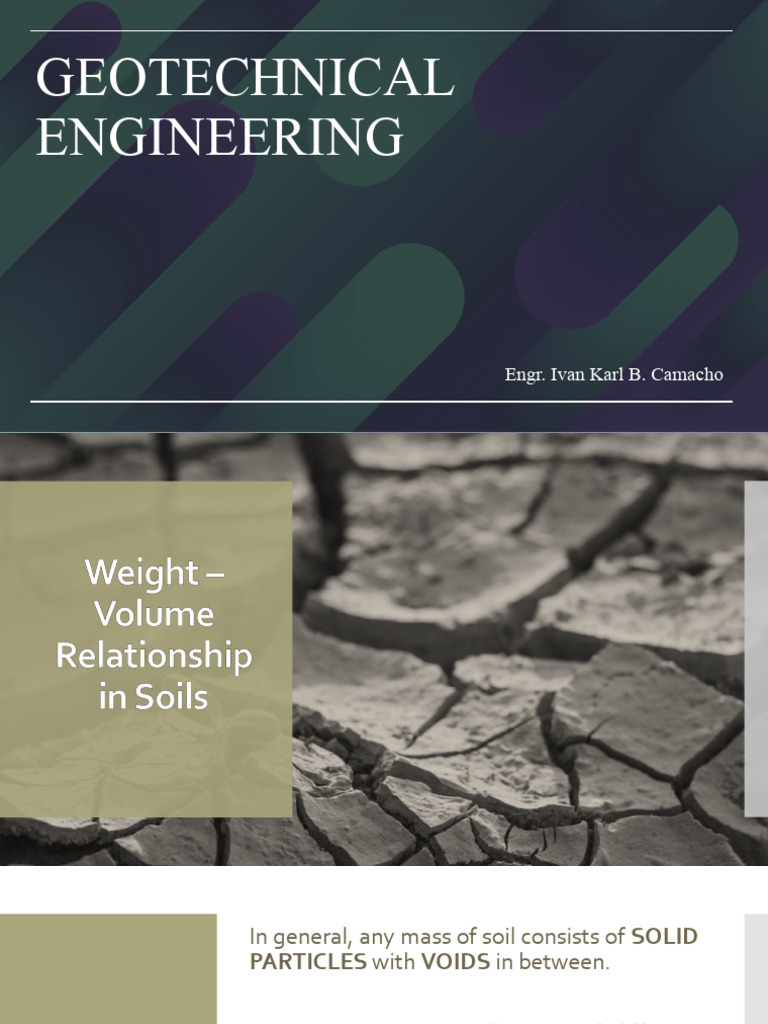 Geotechnical Engineering-Weight Volume Relationships | PDF | Materials | Applied And ...
