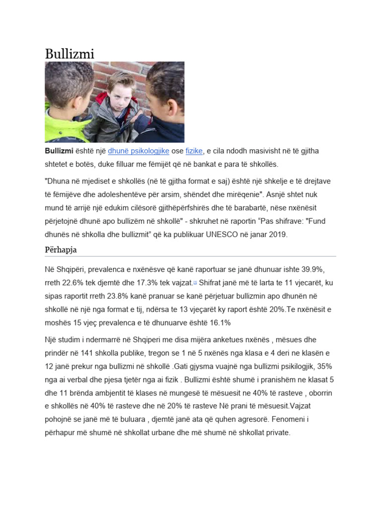 Bullizmi | PDF