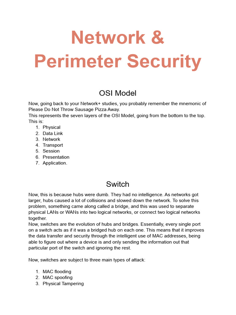 Network And Perimeter Security Pdf Proxy Server Computer Network