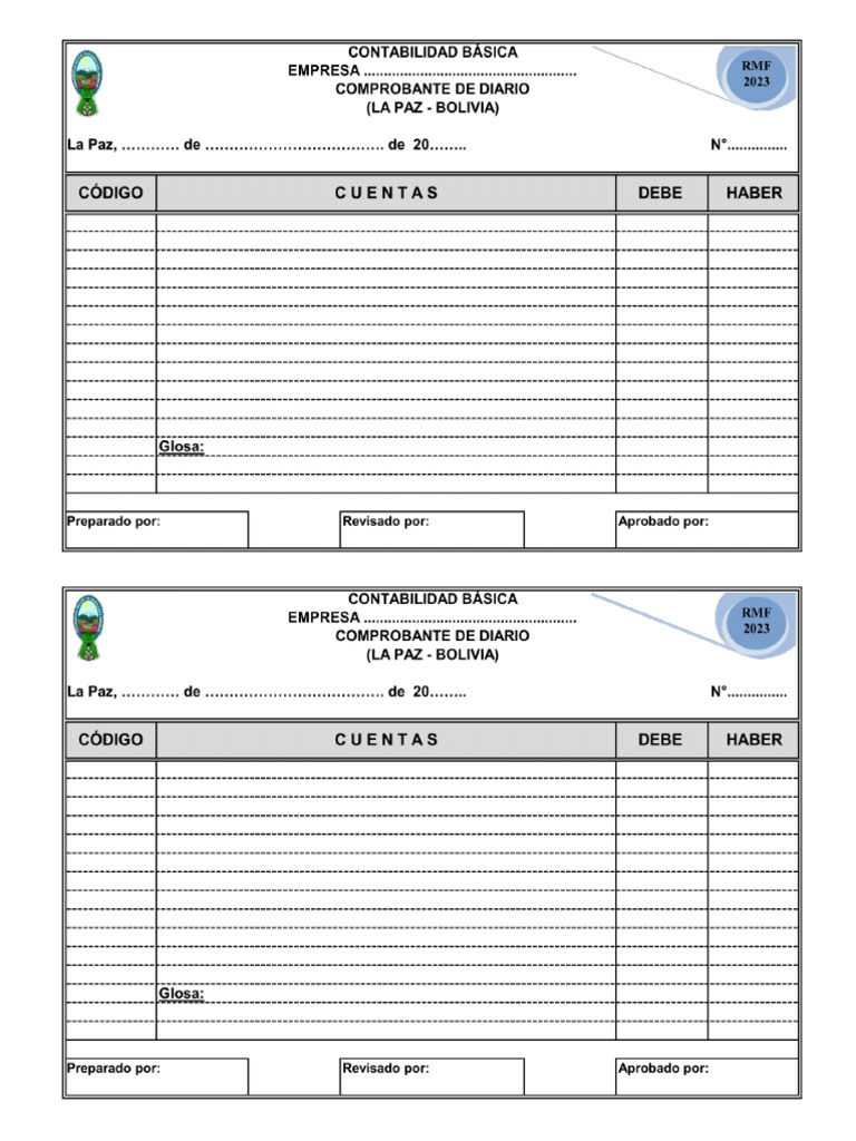 Formato Comprobantes Básica-2 | PDF