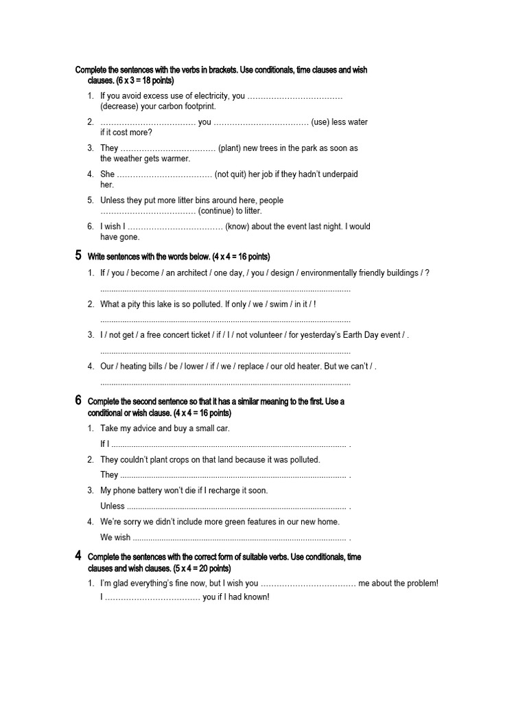 Conditionals | PDF | Environmental Issues | Earth Sciences