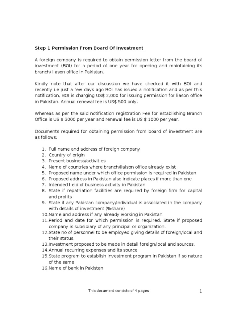 Registration With SECP | Download Free PDF | Board Of Directors | Fee