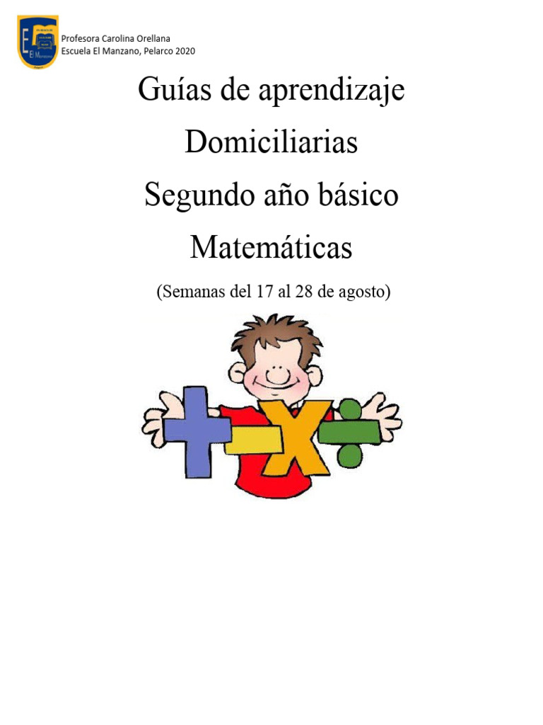 Guías de Aprendizaje Matematicas Semana Del 17 Al 28 de Agosto | PDF ... Guías de Aprendizaje Matematicas Semana Del 17 Al 28 de Agosto | PDF ...