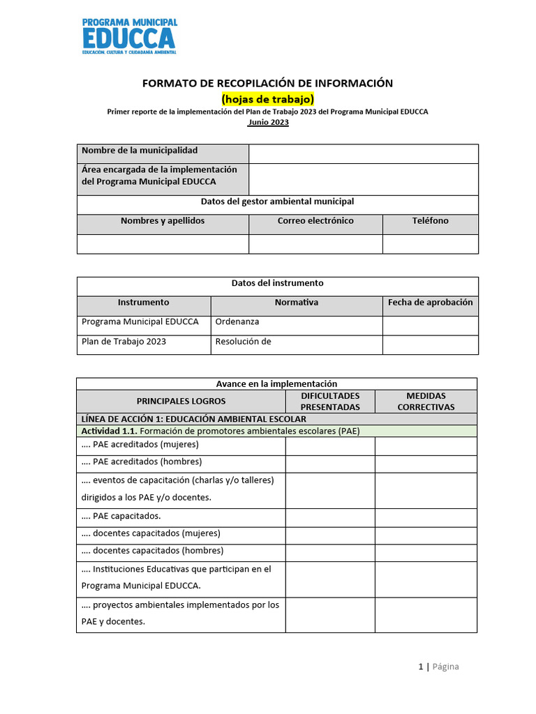 Ficha de Recopilación de Información | PDF