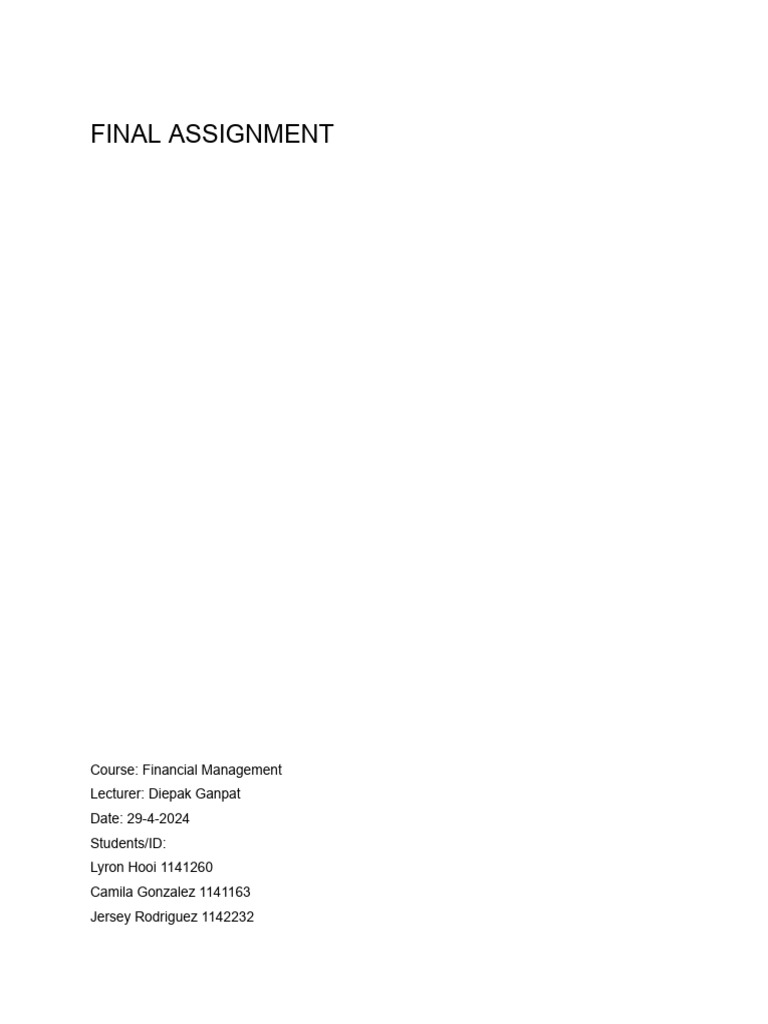 Take Home Assignement 3 | Download Free PDF | Dividend | Preferred Stock