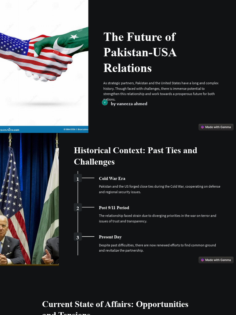 Strengthening Pakistan-USA Relations | PDF | Pakistan | Government