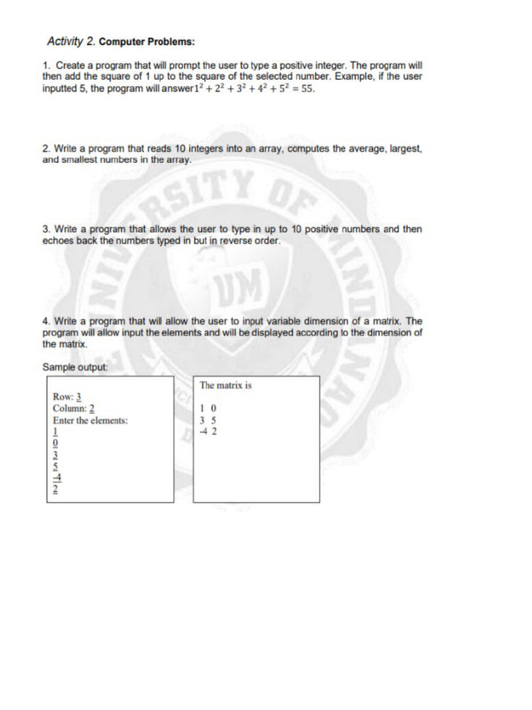 Computer Problem 3 Pdf Integer Computer Science Namespace 1950
