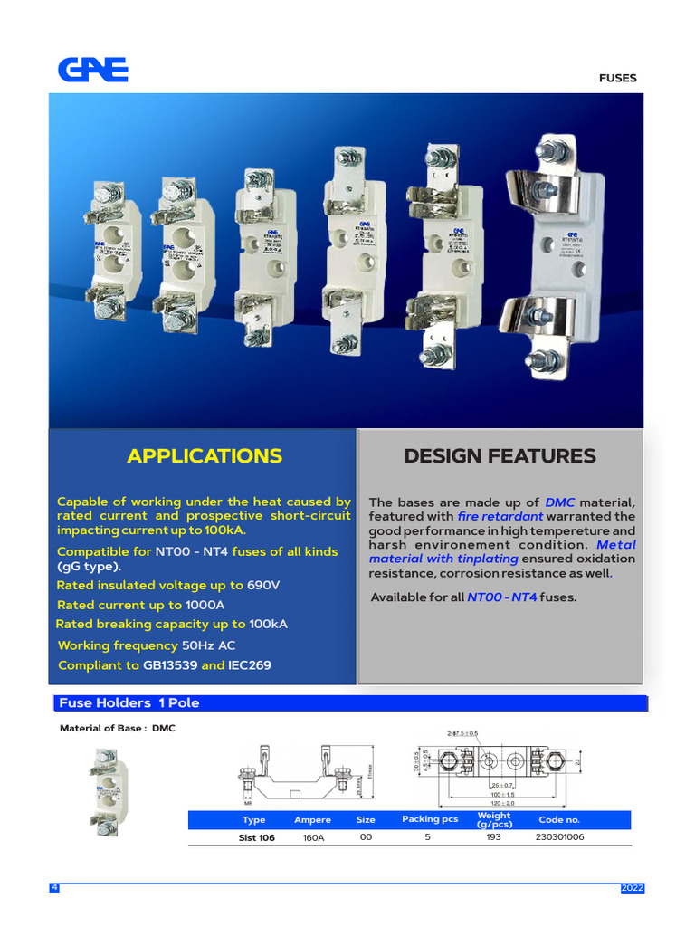 Brochure GAE NT Fuse Holder | Download Free PDF | Fuse (Electrical ...