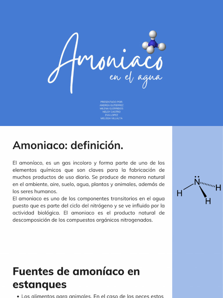 Amoniaco en El Agua | PDF