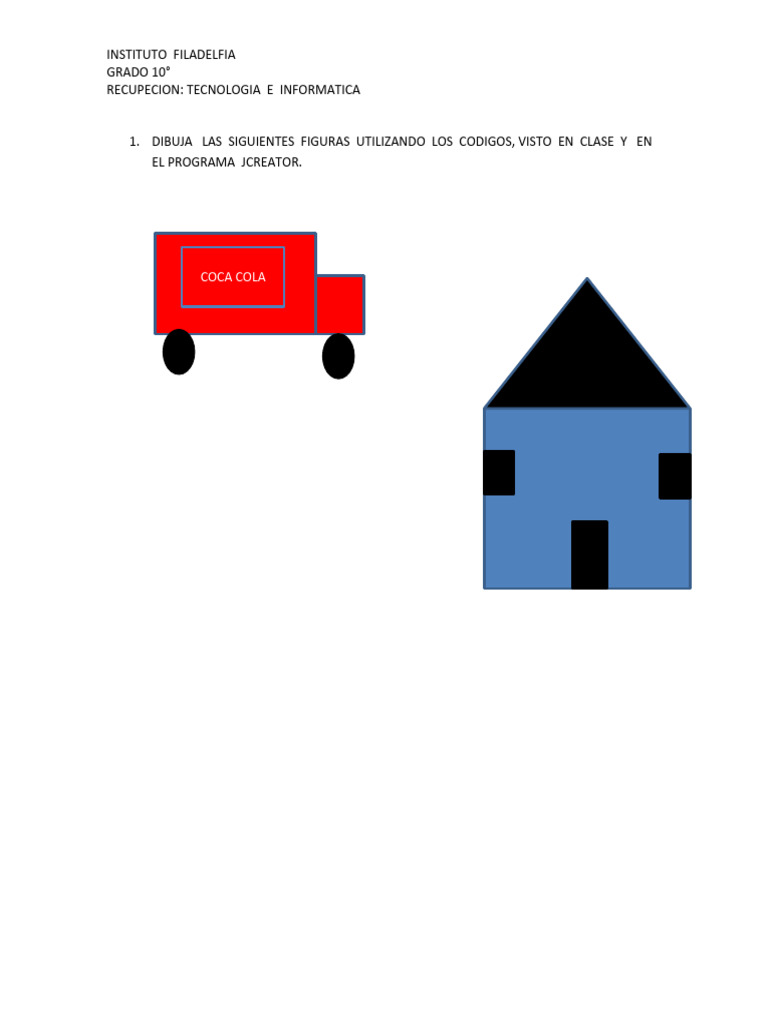 Dibuja Las Siguientes Figuras Utilizando Los Codigos | PDF