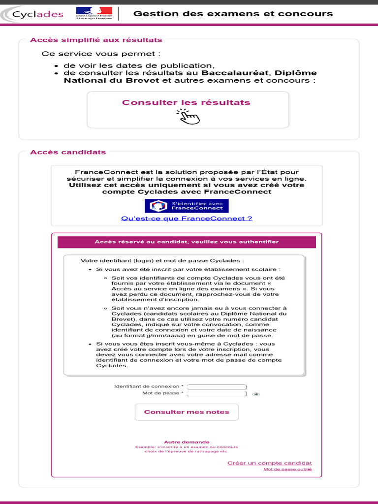 Cyclades, Me Connecter | PDF