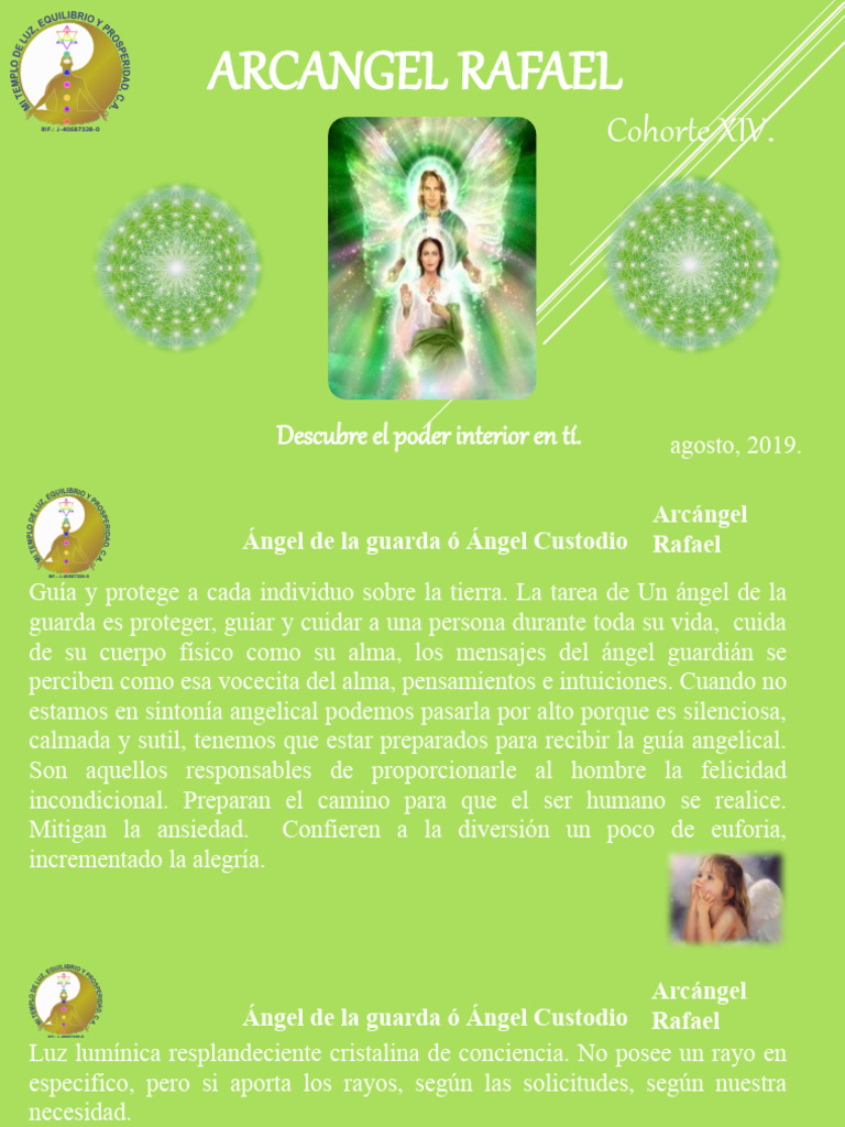 II Modulo. Arcangel Rafael. Cohorte XIII. | Descargar gratis PDF | Ángel guardian | Arcángel
