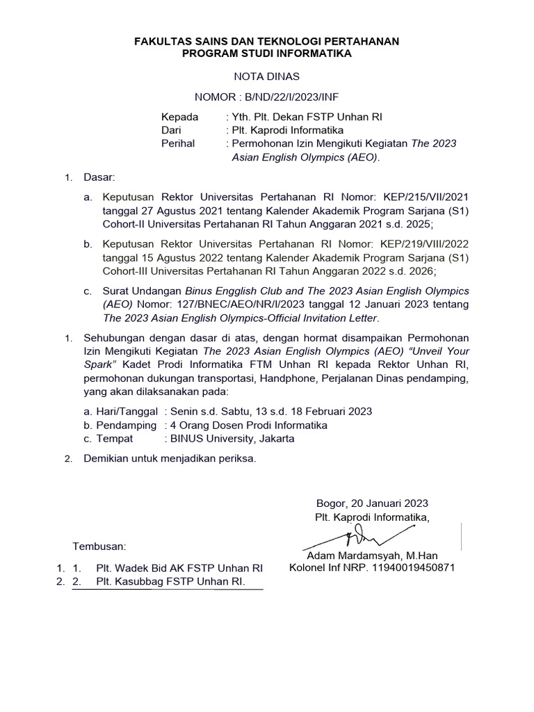 ND Permohonan Melaksanakan AEO | PDF