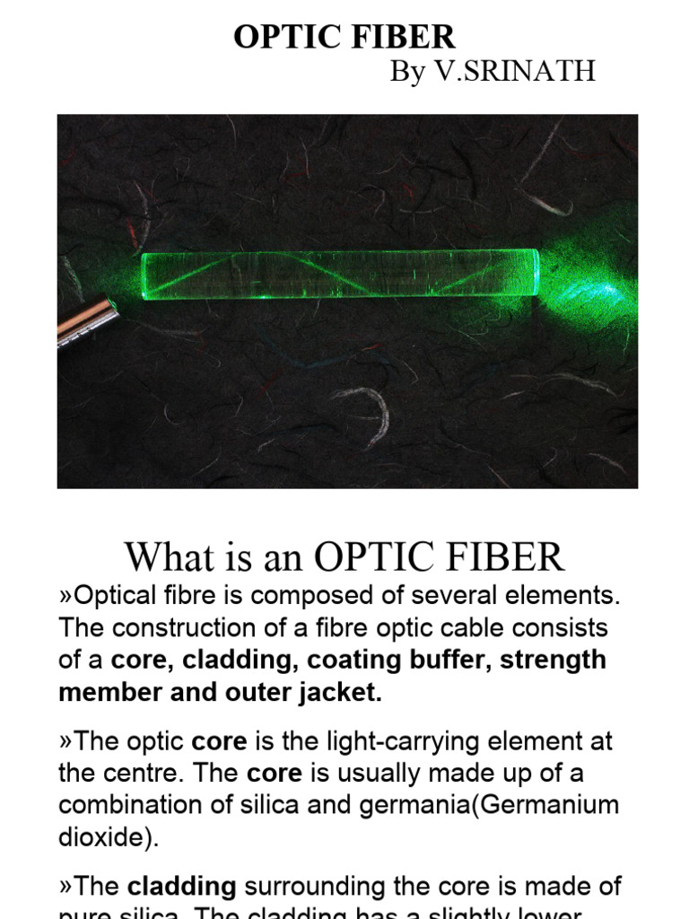 OPtical Fibre OFC Presentation | PDF | Optical Fiber | Dispersion (Optics)