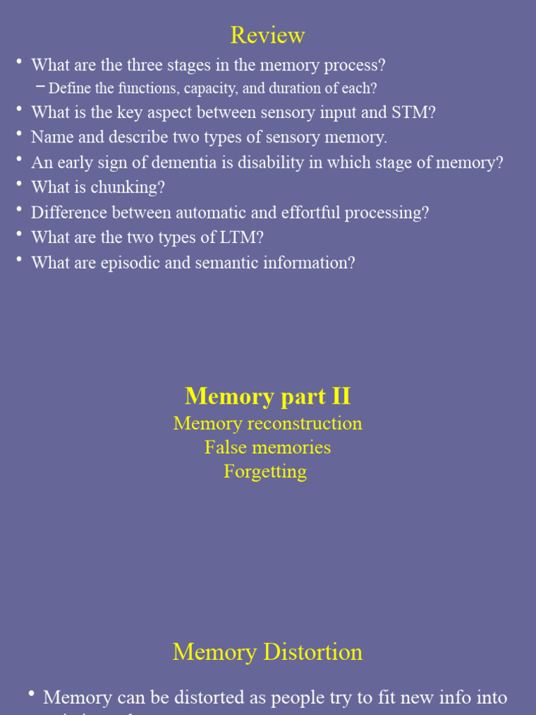 Memory Part II | PDF | Witness | Memory