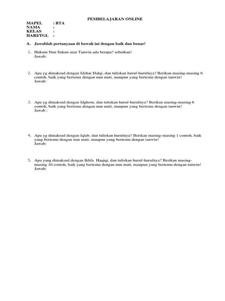 Soal Bta Online | PDF