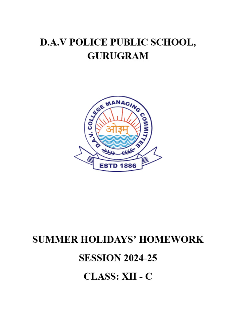 CLASS XII C Holiday Homework | PDF | Homework | Economics