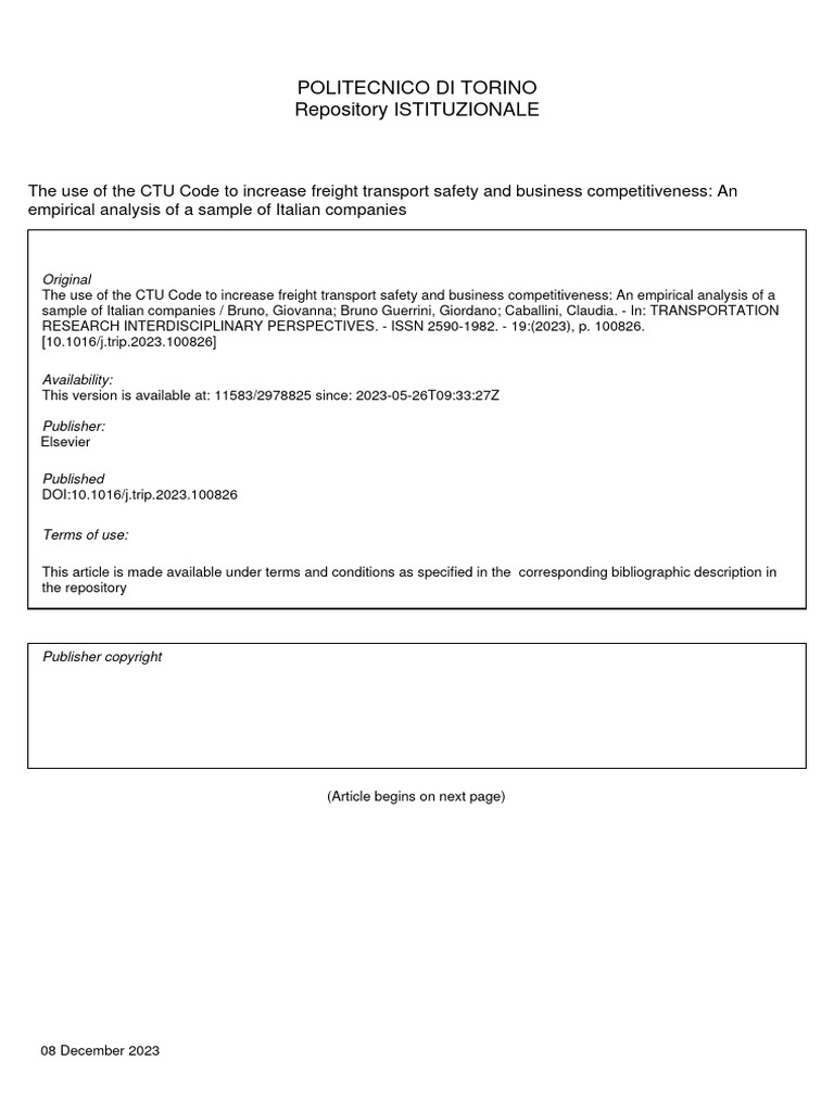 The Use of The CTU Code | PDF | Questionnaire | Port