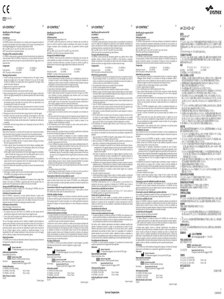 UF-CONTROL - Package Insert | PDF | Biología | Anatomía