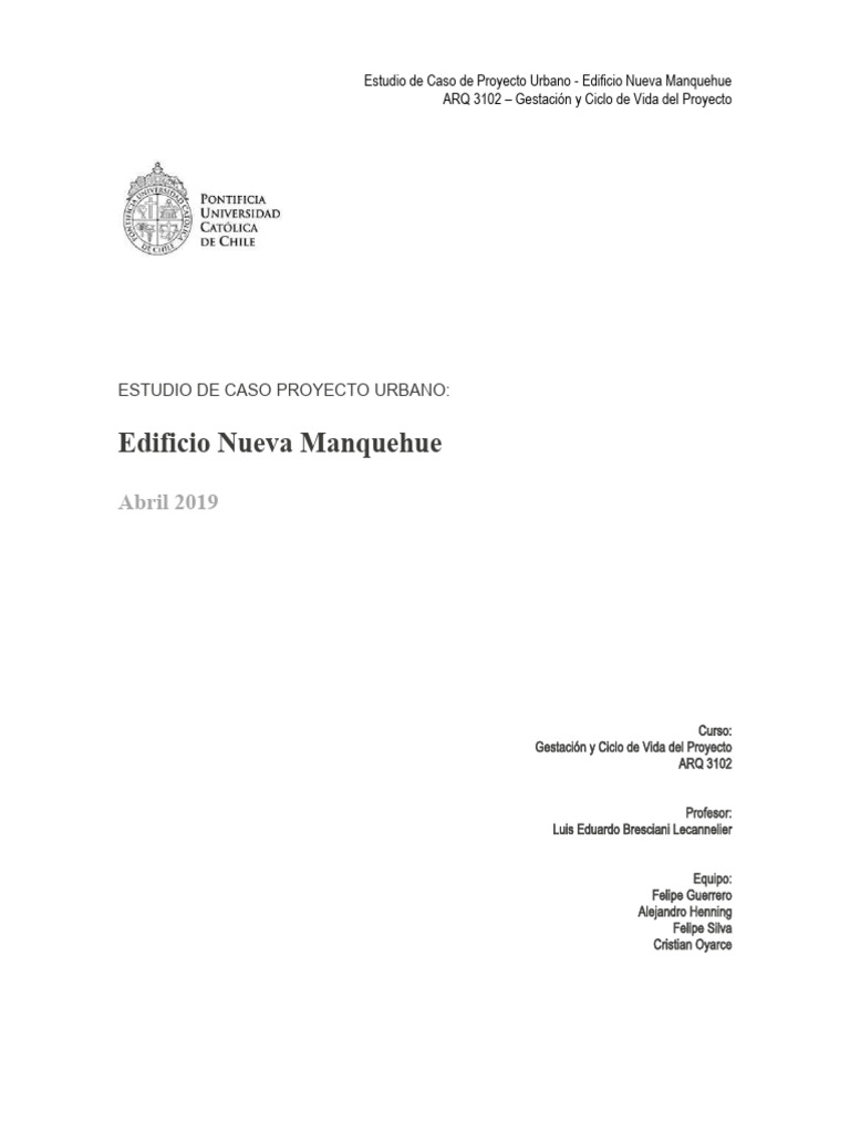 Caso Estudio - Edificio Apoquindo 5858 (25-04-19) Consolidado | PDF | Arquitecto | edificio