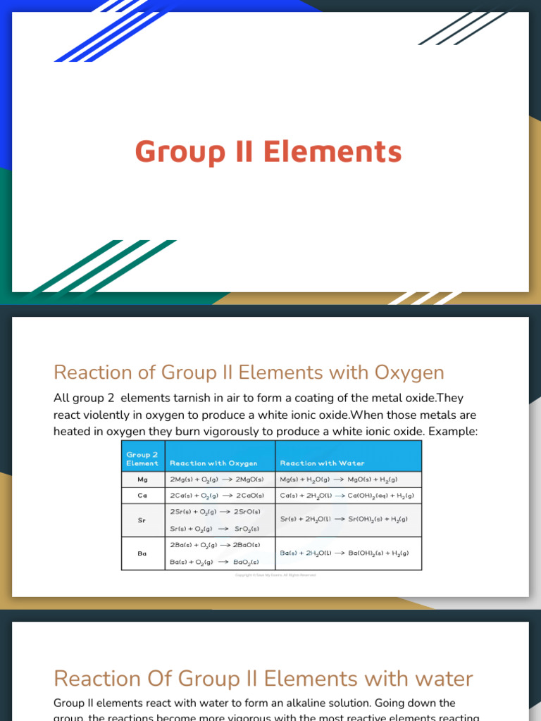 Group 2 - Elements CAPE Module 3 Presentation | PDF | Chemical ...