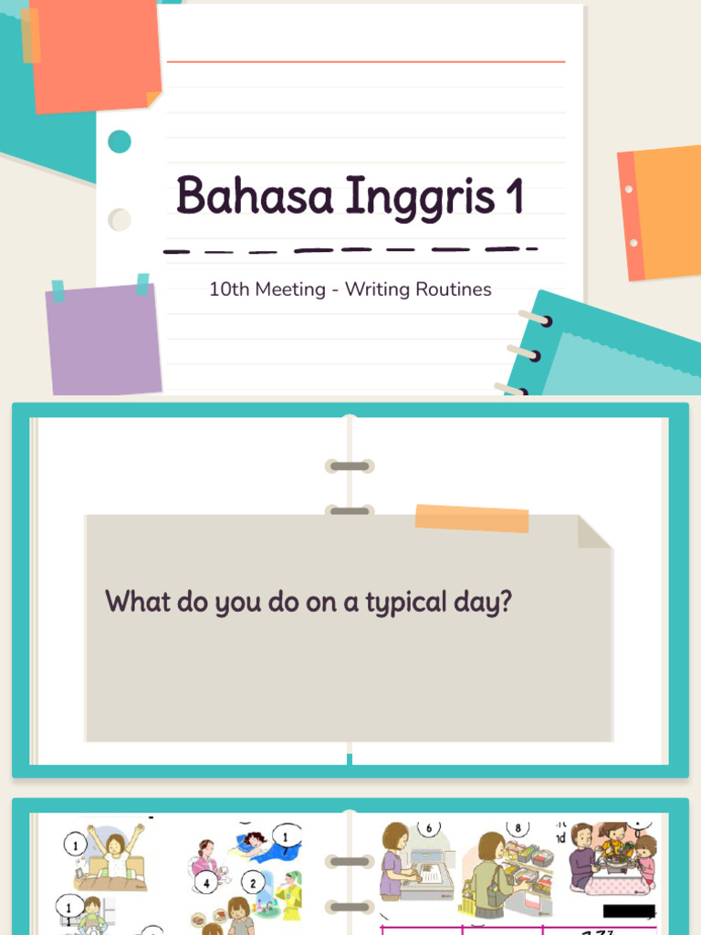 Bahasa Inggris 1 - 10th Meeting - Writing Routines | PDF | Lunch