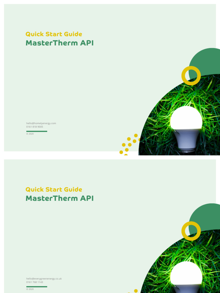 MasterTherm API Quick Start Guide | PDF | Mobile Computers | Software