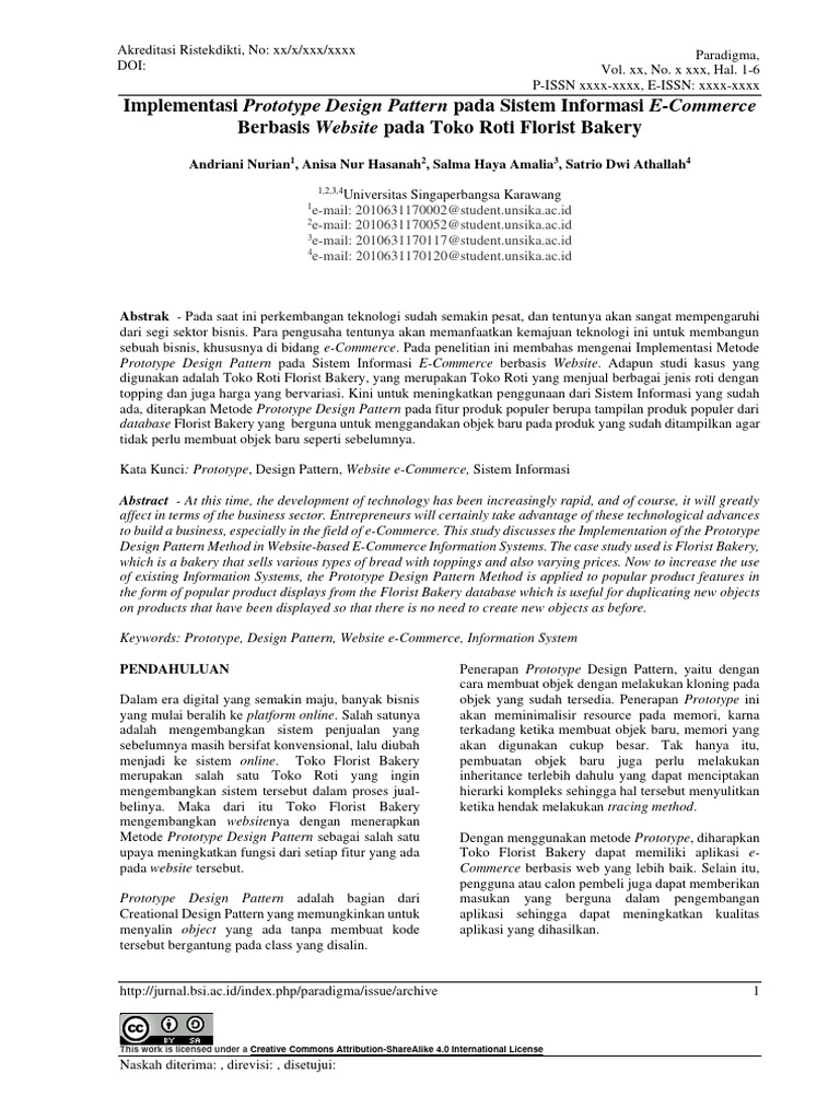 Implementasi Prototype Design Pattern Pada Sistem Informasi E-Commerce ...