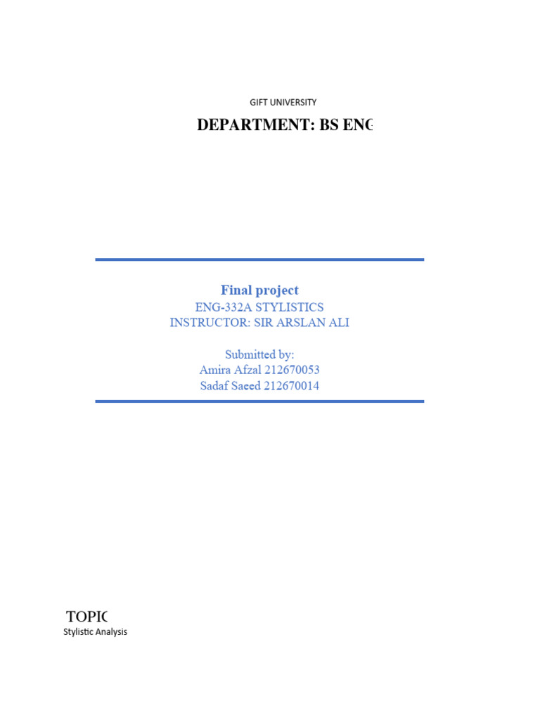 Stylistic Analysis of Good Hours | PDF | Word | Sentence (Linguistics)