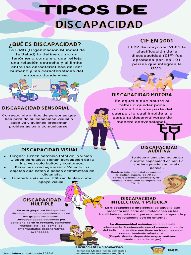 Infografia Tipos de Discapacidad | PDF | Invalidez | Discapacidad ...