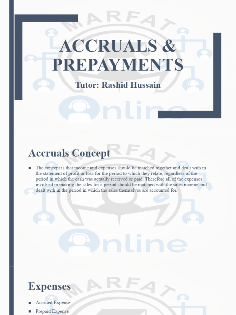 Accruals & Prepayments | PDF | Deferral | Accrual