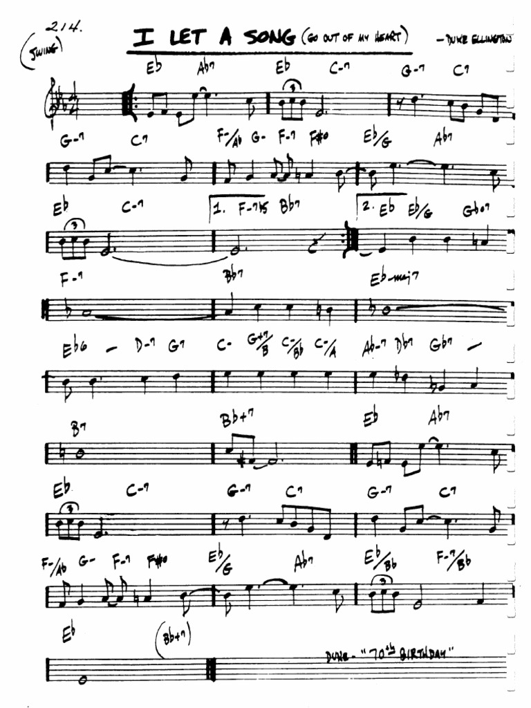 I Let A Song Go (Out of My Heart) | PDF