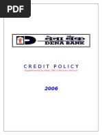 Credit Policy Manual | PDF | Credit | Finance & Money Management
