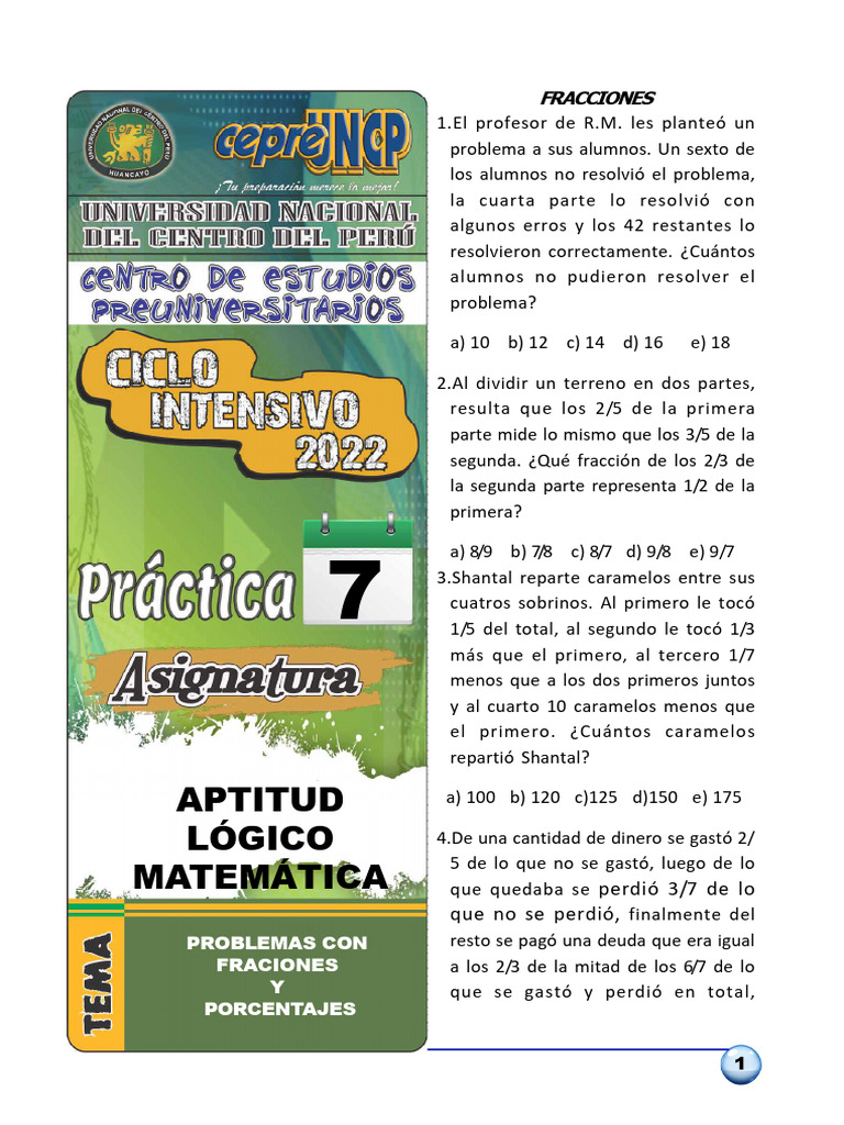 Apt. Log. Mat 07 Ci | PDF | Porcentaje | Agua