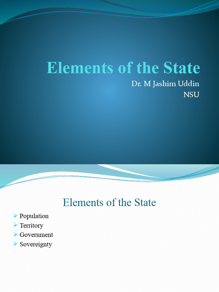 Elements of The State | PDF | Sovereignty | Nationalism