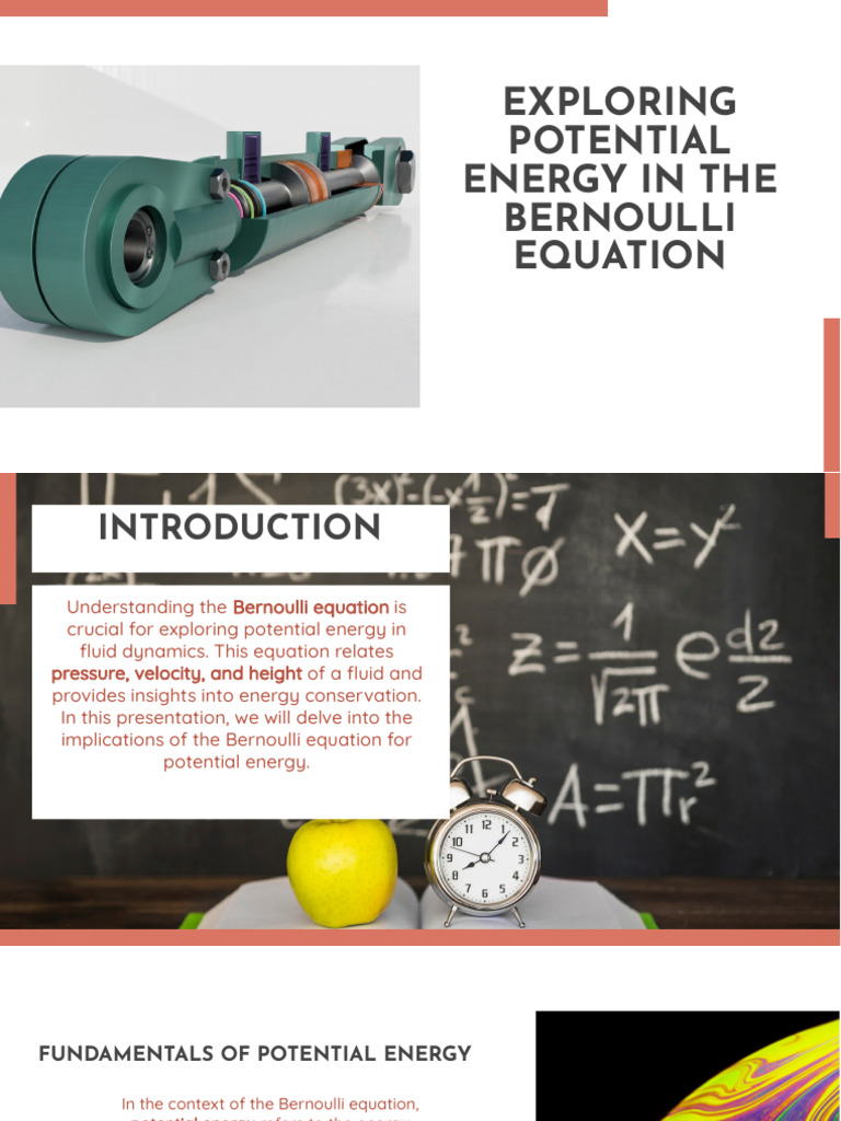 Slidesgo Exploring Potential Energy in the Bernoulli Equation 20240525095431twlt | PDF | Fluid ...