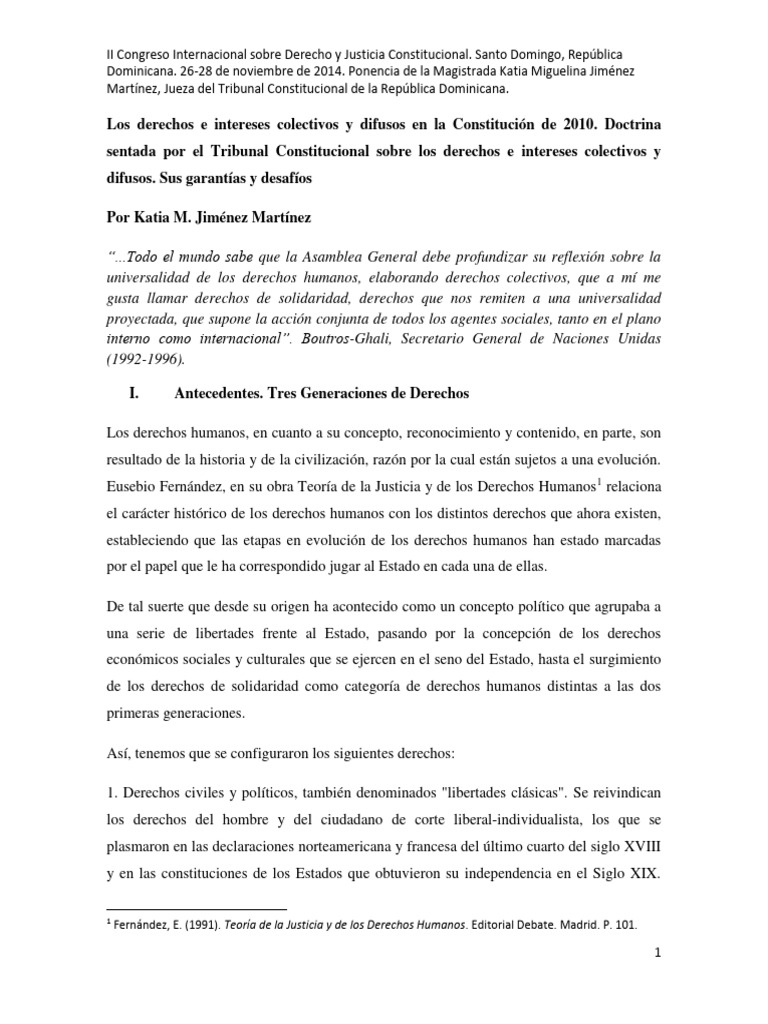 Ponencia Definitiva KMJM - Derechos Colectivos | PDF | Derechos ...