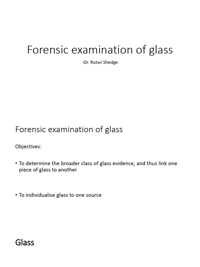 Forensic Glass Analysis Guide | PDF | Glasses | Density