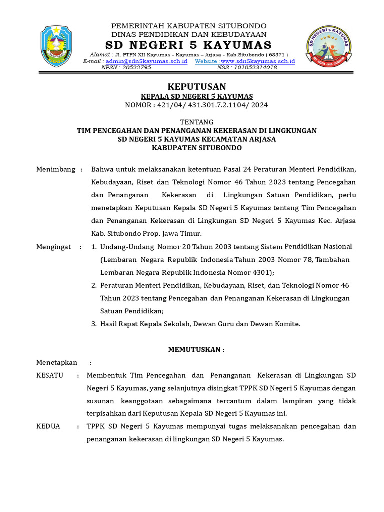 SK TPP Untuk PMM 2024 | PDF