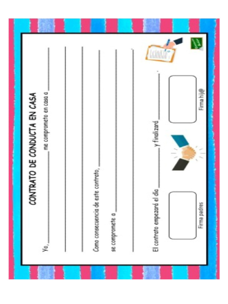 CONTRATO CONDUCTUAL NIÑOS | PDF