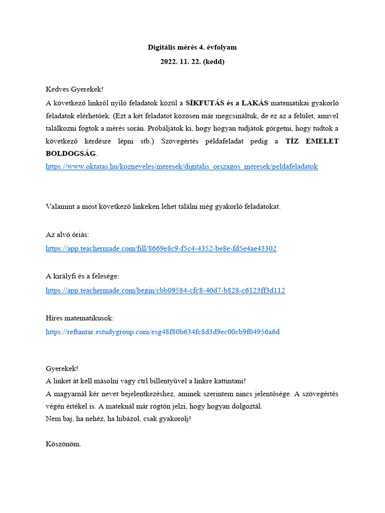 Digitális Mérés - Feladatok | PDF