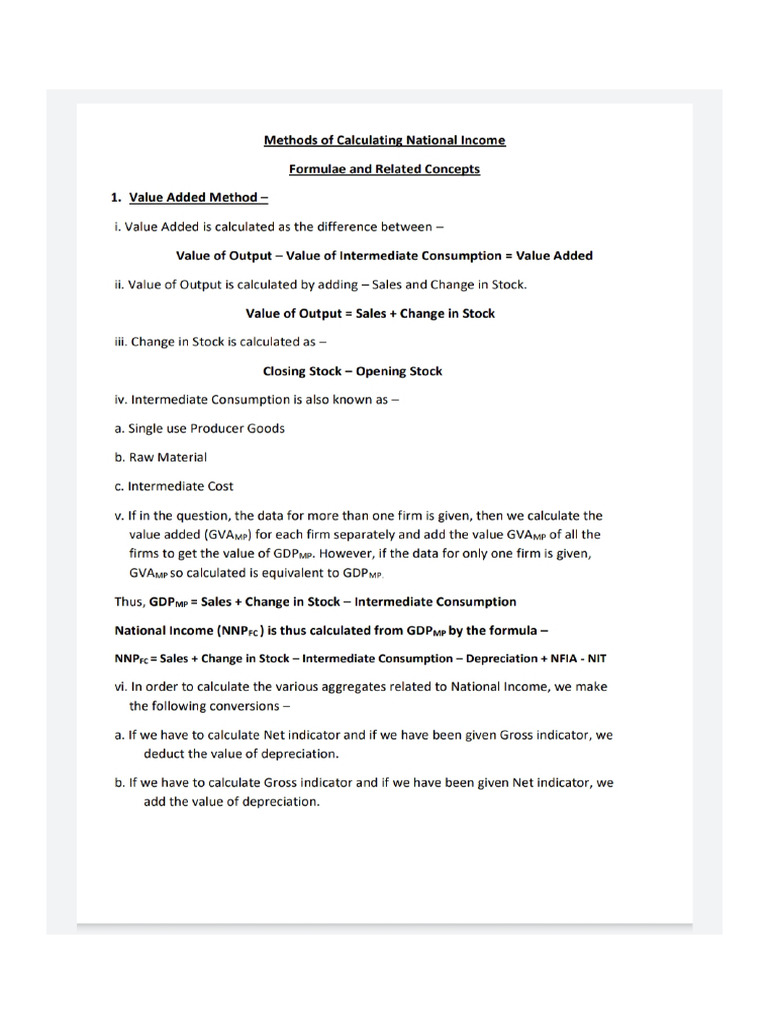 Chapter 4 Methods of Calculating National Income | PDF