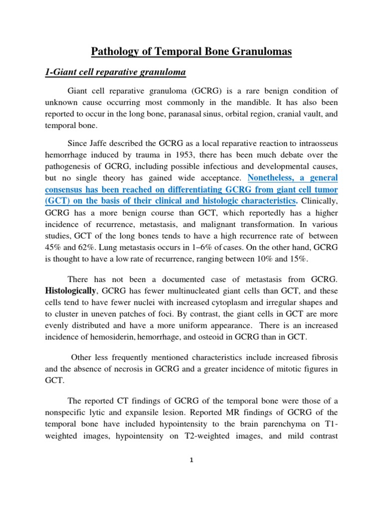 Temporal Bone Granulomas Overview | PDF