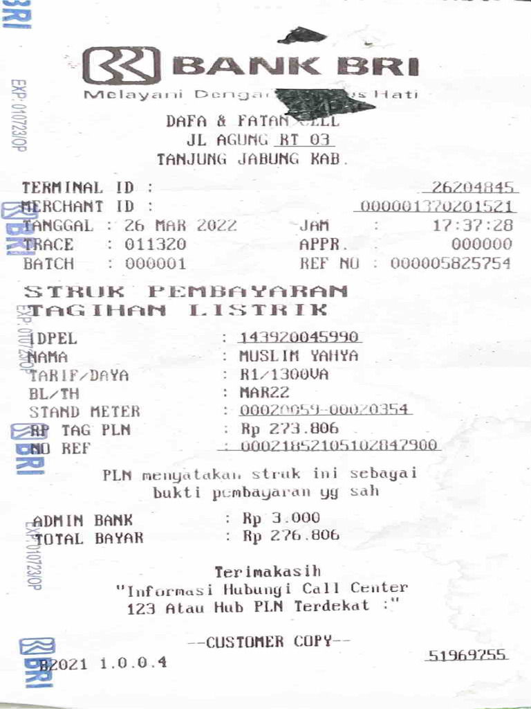 Pembayaran Listrik | PDF