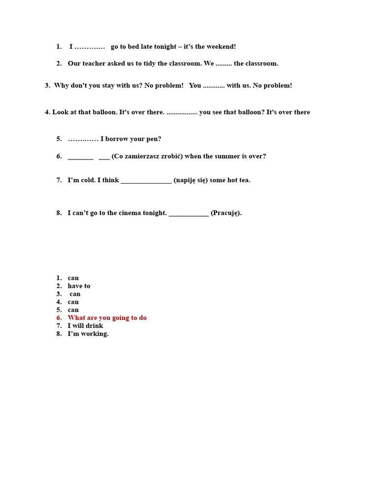English Modal Verbs Practice Exercises | PDF | Self-Improvement